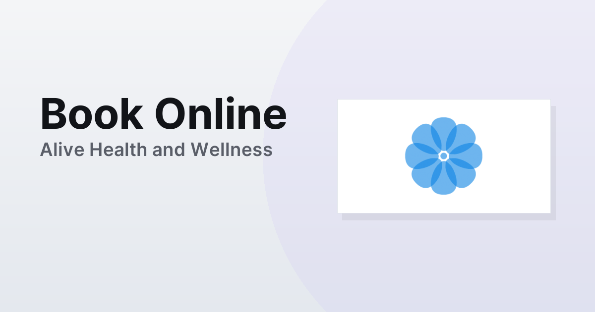 Alive Health and Wellness Online Appointment Booking - Powered by SimpleSpa
